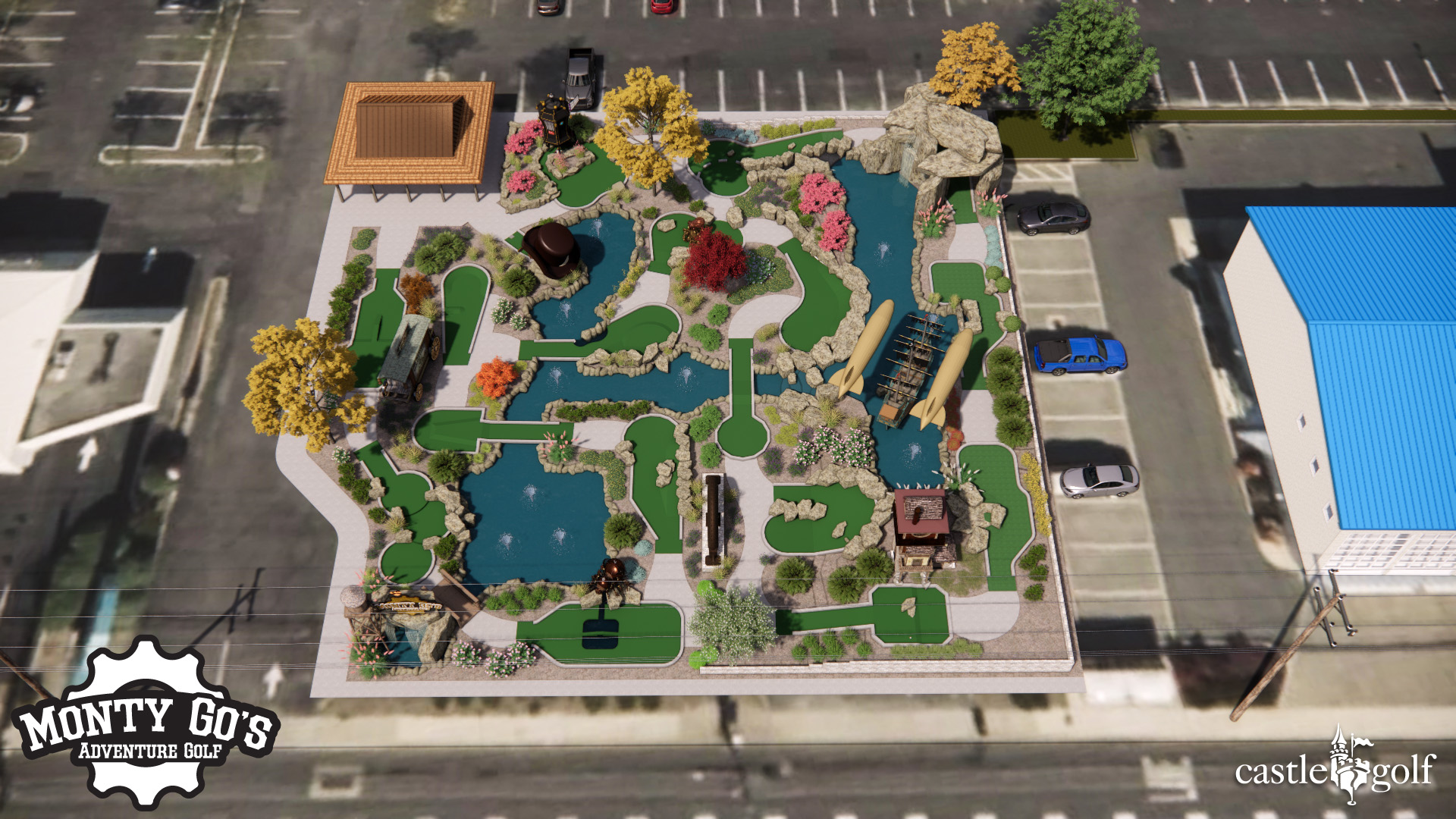 Gears of Steampunk Adventure Golf